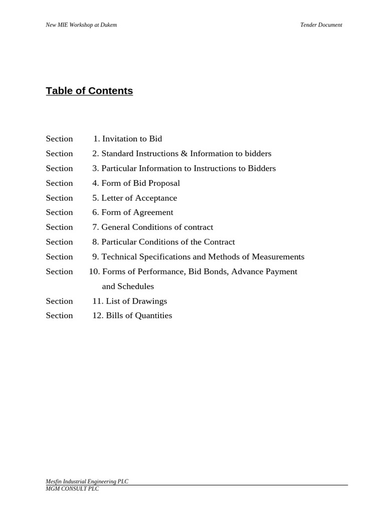 MIE Tender Document Report | PDF | Specification (Technical Standard ...