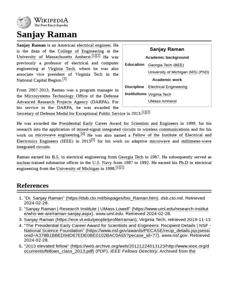 Sanjay_Raman | PDF | Electrical Engineering | Darpa