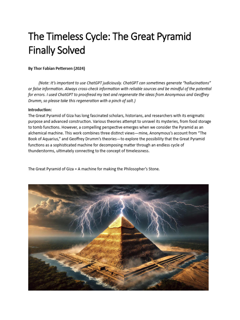 The_Great_Pyramid_Finally_Solved | PDF | Chemical Reactions | Catalysis