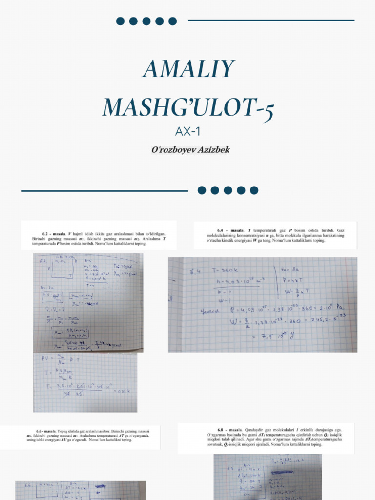 Amaliy Mashgulot N5 | PDF