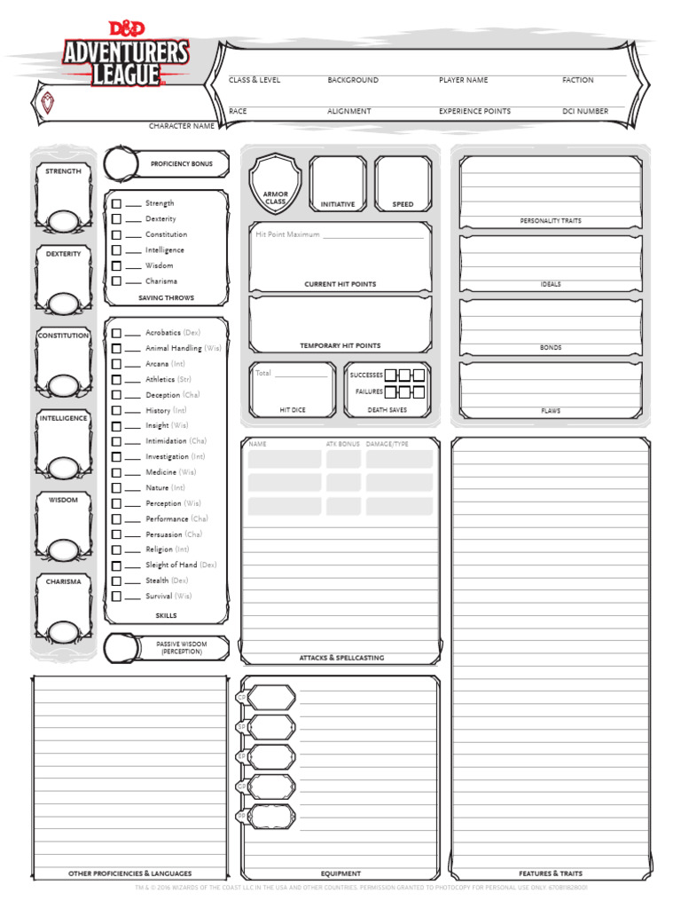 Curse of Strahd Character Sheet | PDF