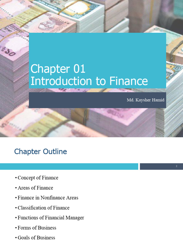 Chapter-01. Introduction To Finance | PDF | Partnership | Equity (Finance)
