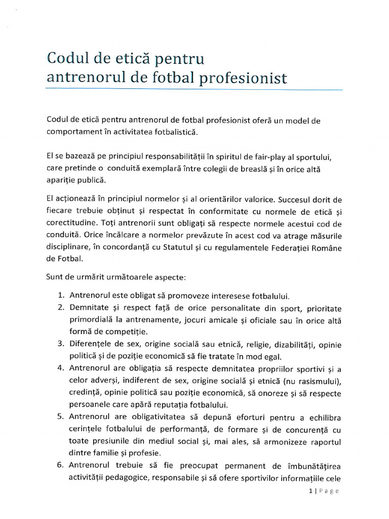 Codul de Etică | PDF