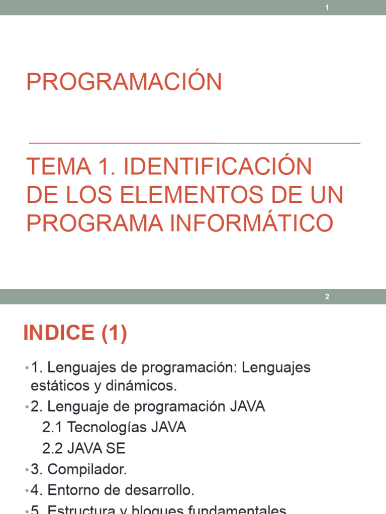 Identificacion de los elementos de un programa | PDF | Java (lenguaje de programación) | máquina ...