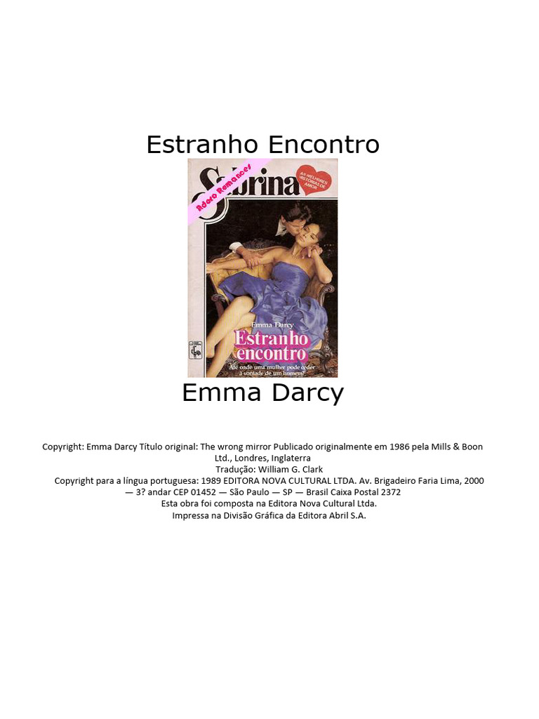 Emma Darcy - Estranho Encontro | PDF | Dor | Olho