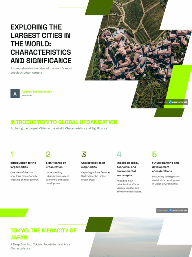 Biggest Cities of The World Presentation | PDF