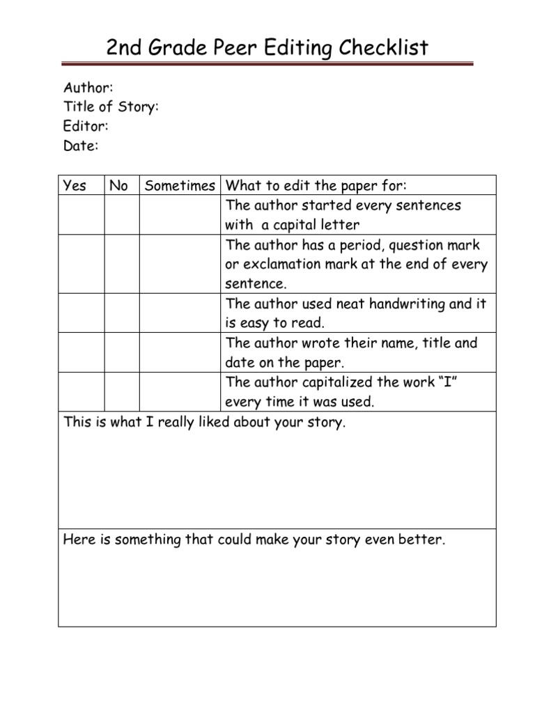 2nd-grade-peer-editing-checklist