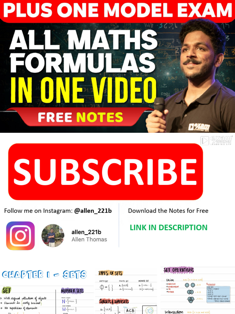 Plus One Maths Revision Notes | PDF | Mathematical Concepts | Classical ...