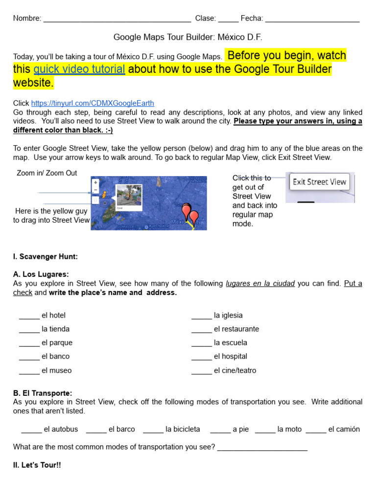 GRAYSON HANSON - CDMX Google Maps Tour Builder - 14223700 | PDF | Mexico City