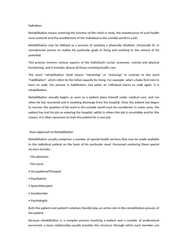 mental health note | PDF | Physical Therapy | Drug Rehabilitation