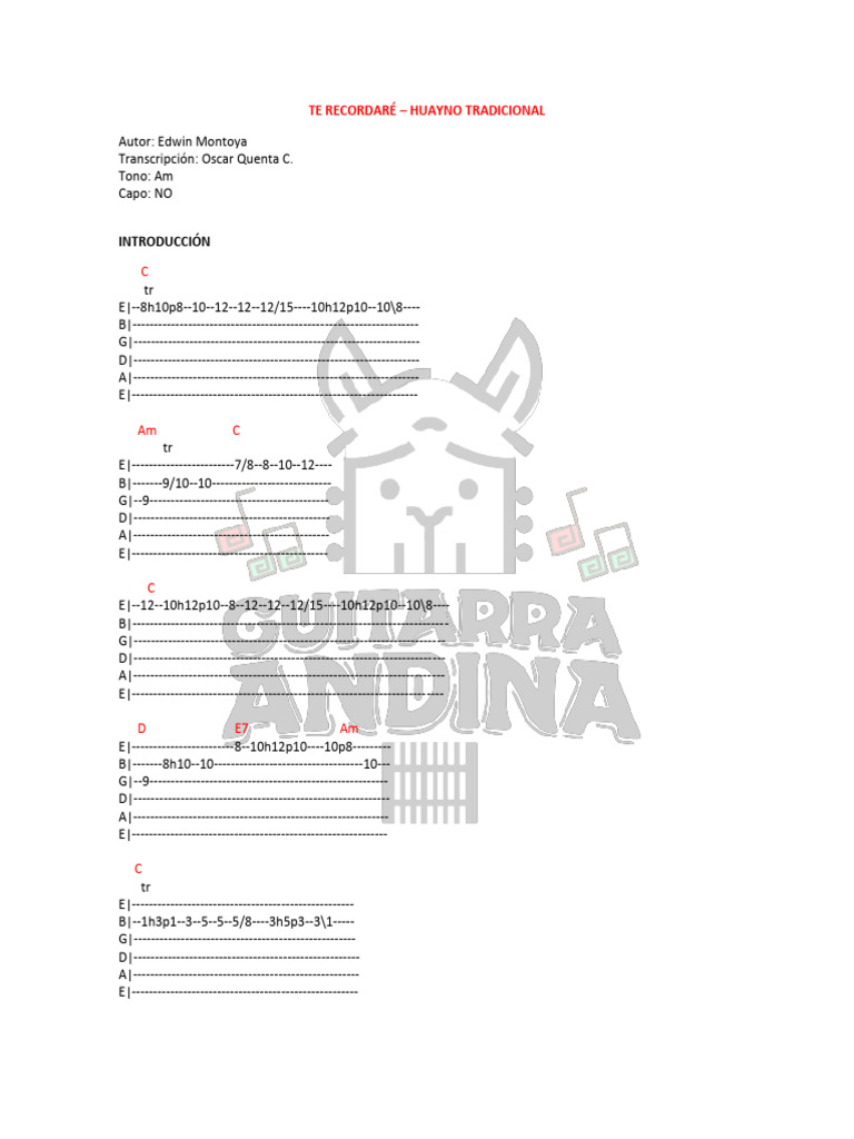 Te Recordare Edwin Montoya | PDF