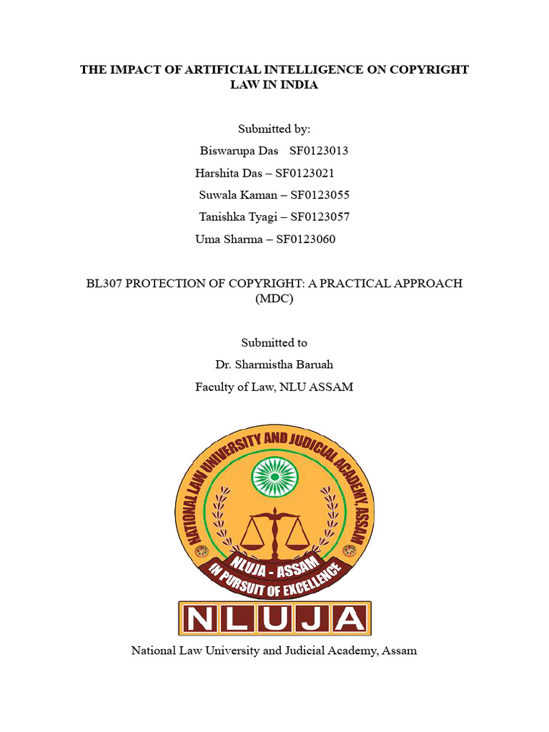IPR Project Draft Final | PDF | Copyright | Artificial Intelligence