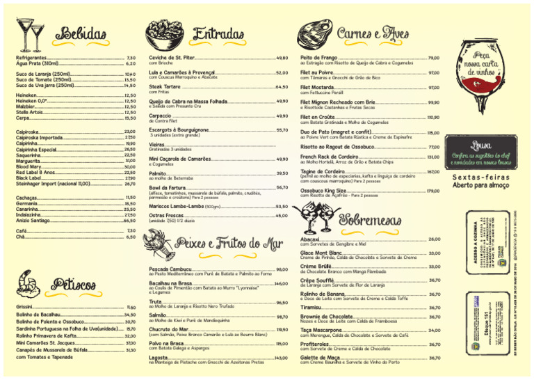 Menu de Carnes e Aves Gourmet | PDF | Alimentos