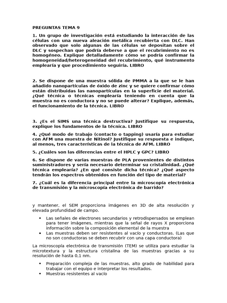 Técnicas de Caracterización de Biomateriales | PDF | Biomaterial | Corazón