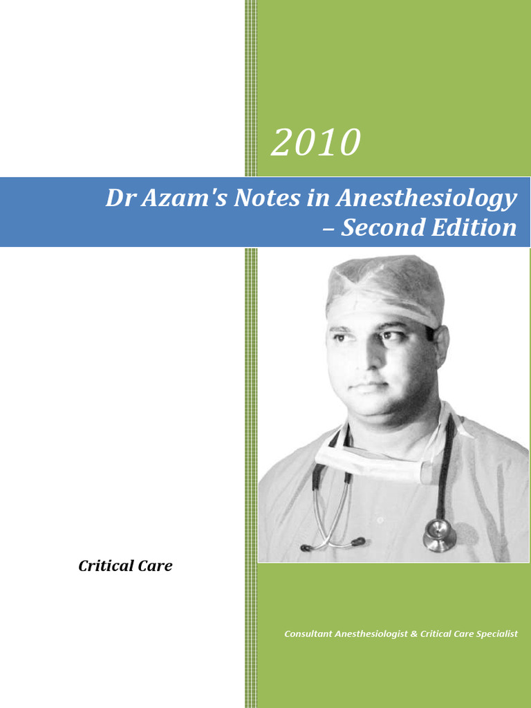 Dr AZAM'S Notes in Anesthesiology CRITICAL_CARE | PDF | Intensive Care ...