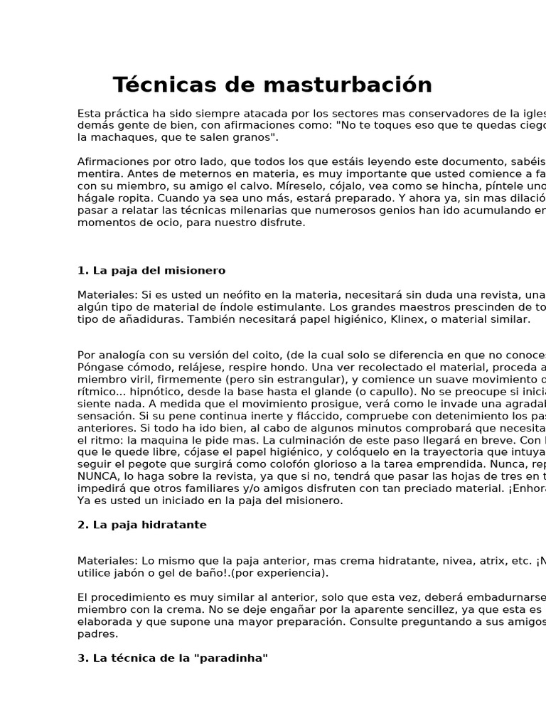 Masturbacion - Tecnicas de Masturbacion Masculina II | PDF | Masturbación | Radiador