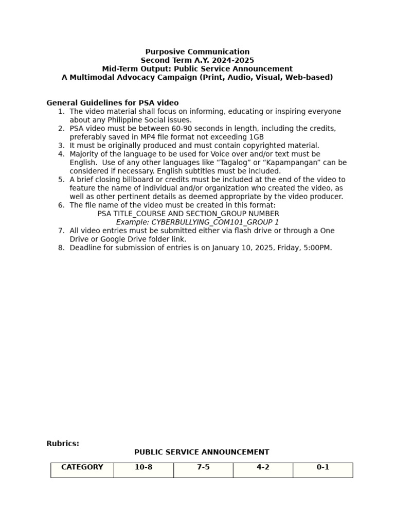 PSA-Video-Instructions | PDF | Citation | Computing