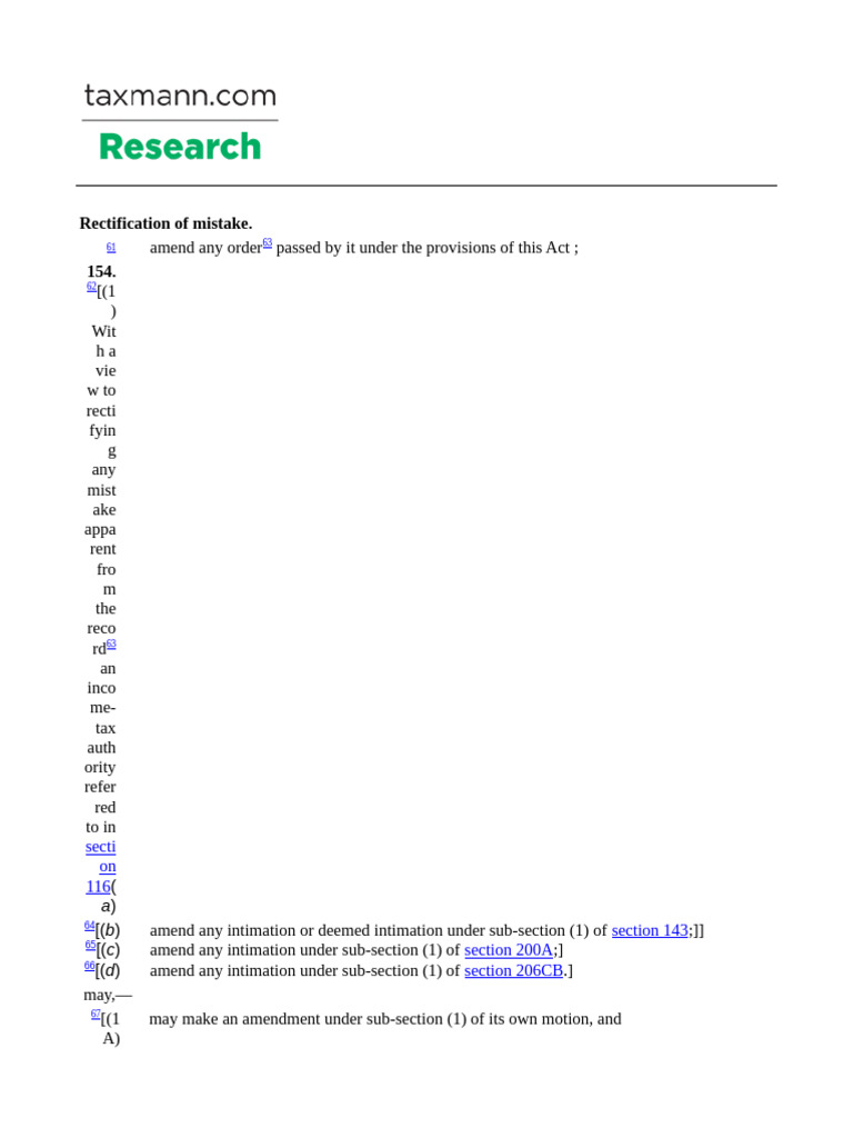 Section 154 Pdf Direct Tax Taxes