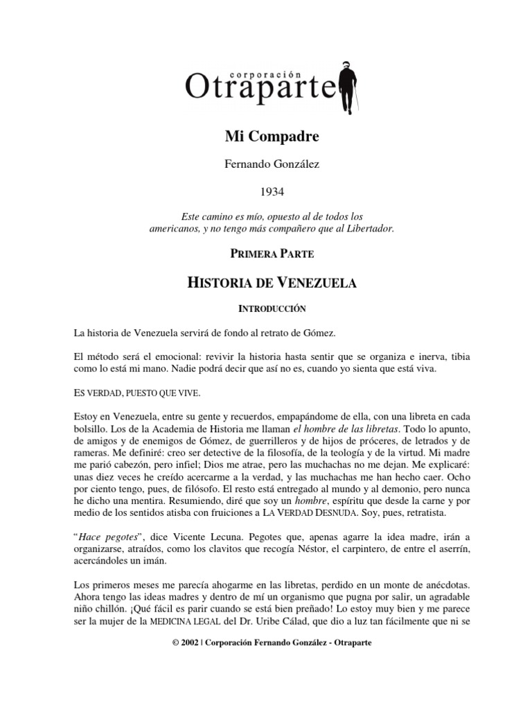 Fernando González - Mi Compadre | PDF | Venezuela | Colombia