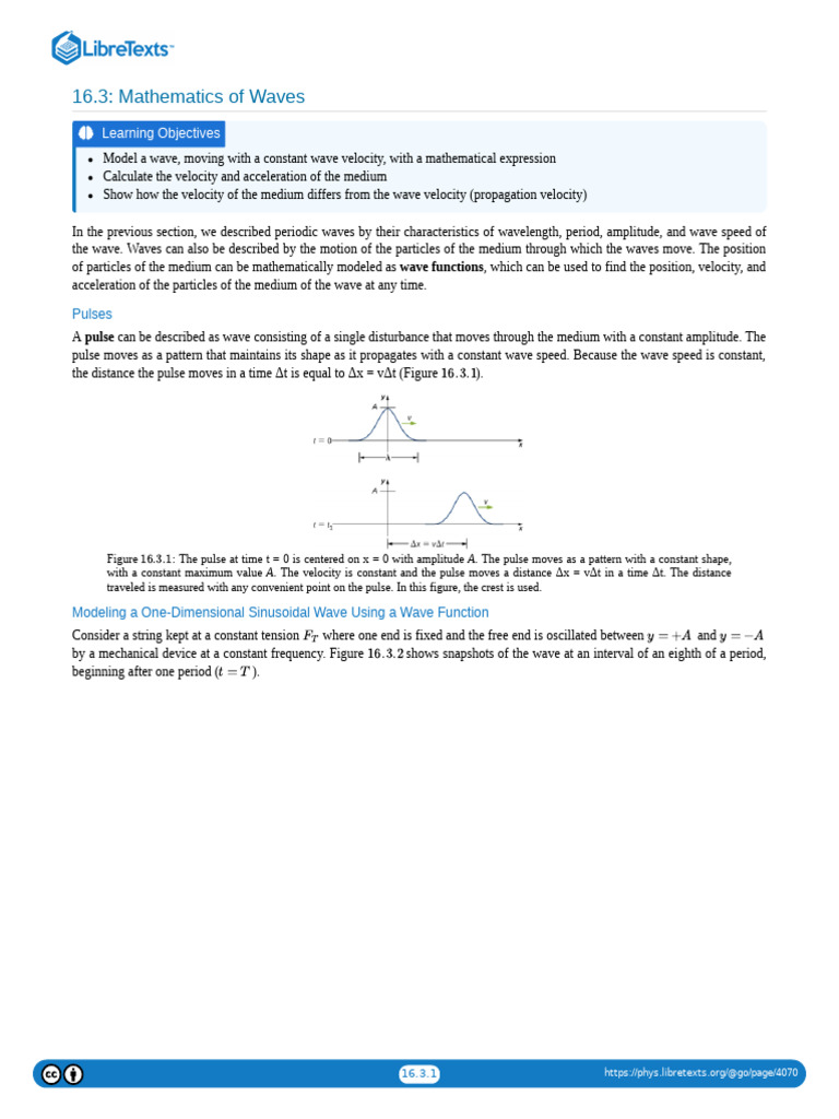 16.03 Mathematics of Waves | PDF | Waves | Wavelength