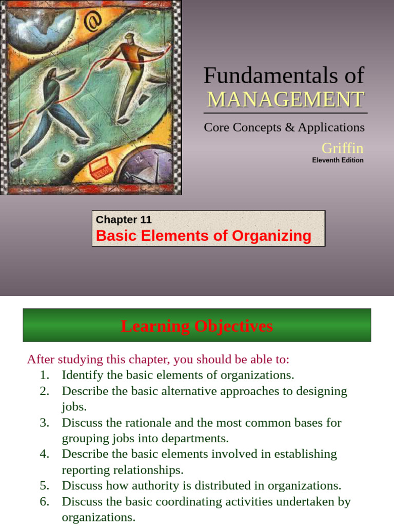 Lecture 03.Ch 11. Basic Elements of Organizing | PDF | Organizational ...