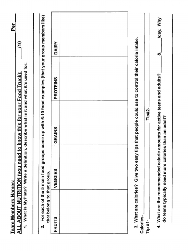 Healthy Food Truck Project | PDF