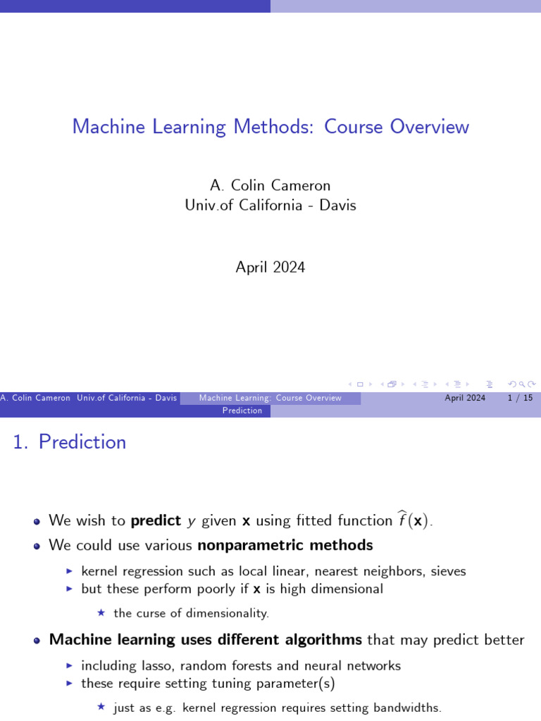 ML 2024 Part0 Overview | PDF | Mean Squared Error | Machine Learning