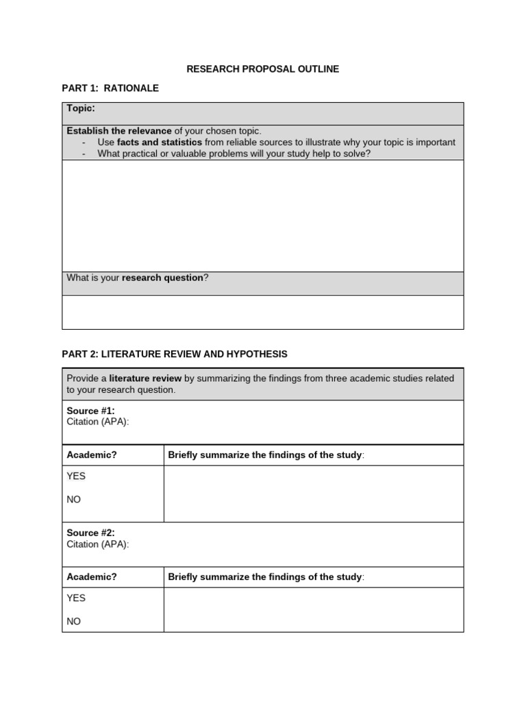 Research Proposal Outline | PDF