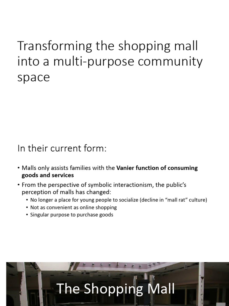 Transforming Malls into Community Hubs | PDF | Child Care | Baby Boomers