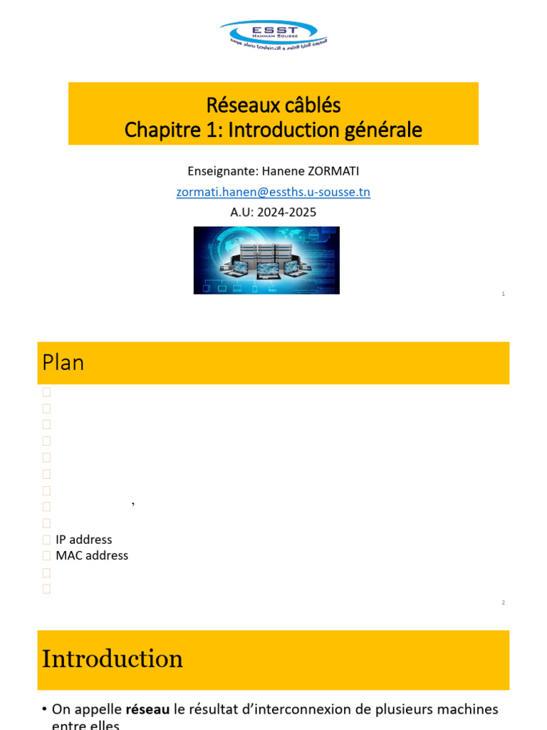 Composants et Topologies des Réseaux Câblés | PDF | Modèle OSI | Câble ...