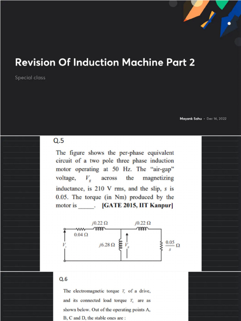 Revision of Induction Machine Part 2 No Anno | PDF