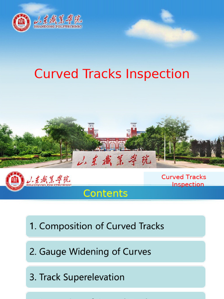 Curved Tracks Inspection Guide | PDF | Curvature | Track Gauge