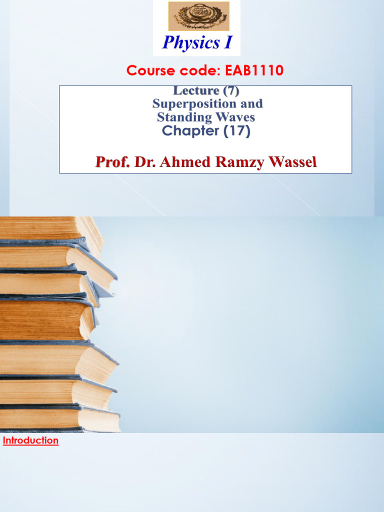 Lecture 7 Superposition and Standing Waves. | PDF | Waves | Wavelength