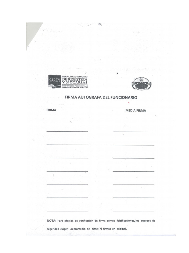 Facsimil de Firmas Modelo Rcp285 | PDF