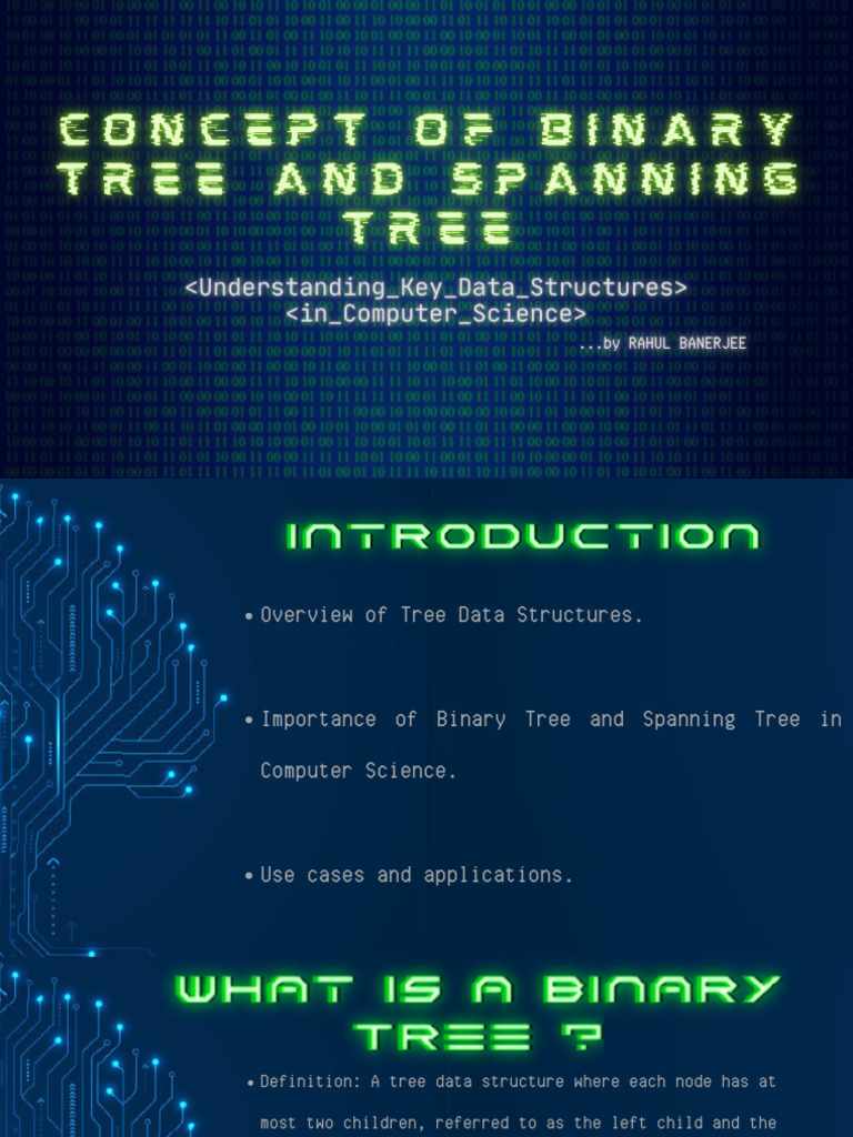 RAHUL BANERJEE - Concept of Binary Tree and Spanning Tree | PDF