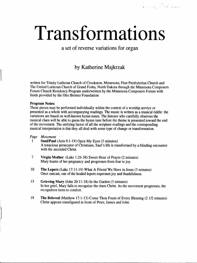 Transformations by Katherine Majkrzak | PDF | Mary, Mother Of Jesus ...