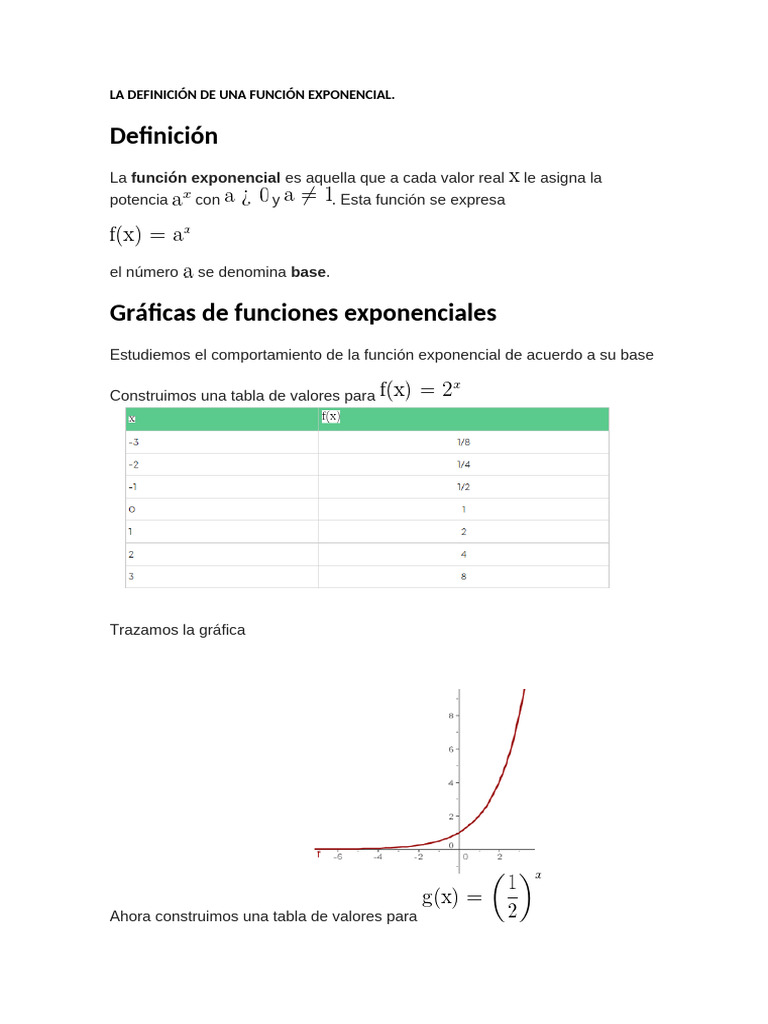 Funcion Exponencial Aplicaciones 1 | PDF