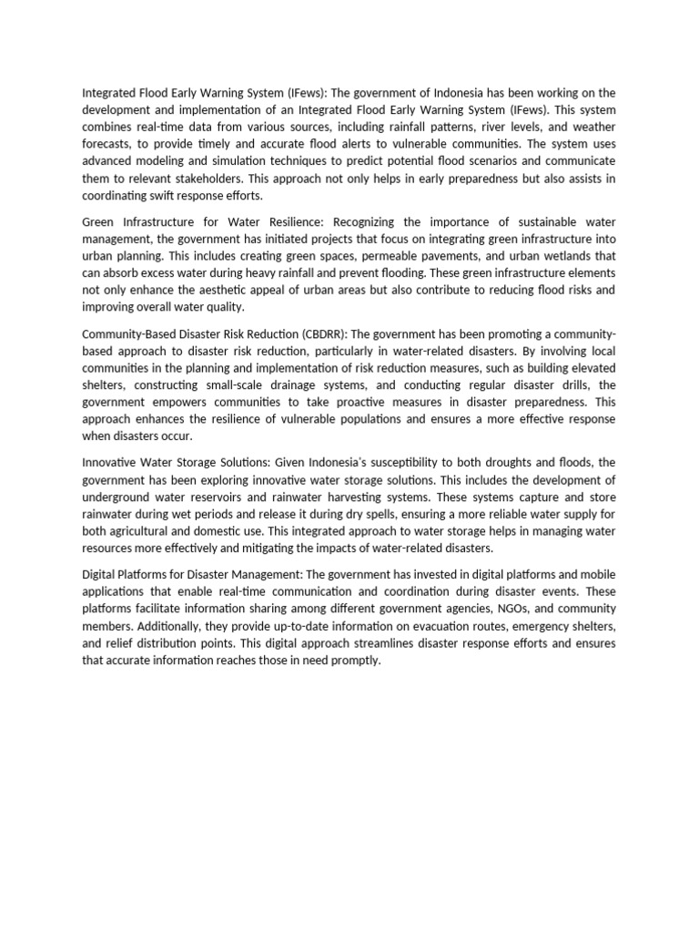 Indonesia's Integrated Flood Warning System | PDF | Flood | Disaster ...