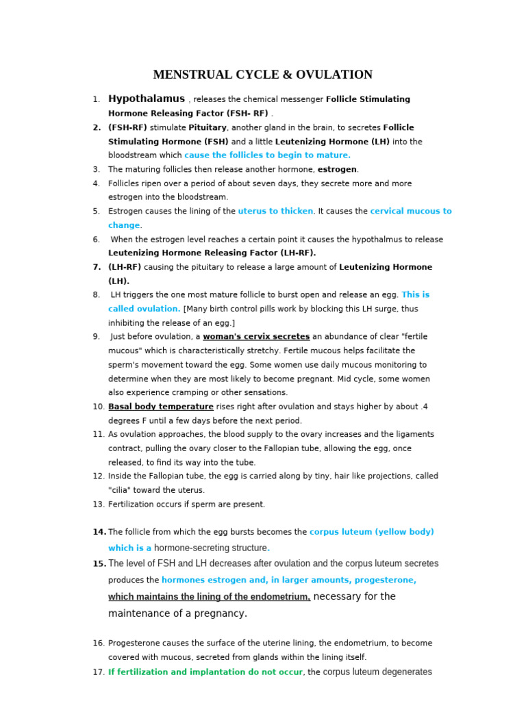 Menstrual Cycle Pdf Menstrual Cycle Luteinizing Hormone