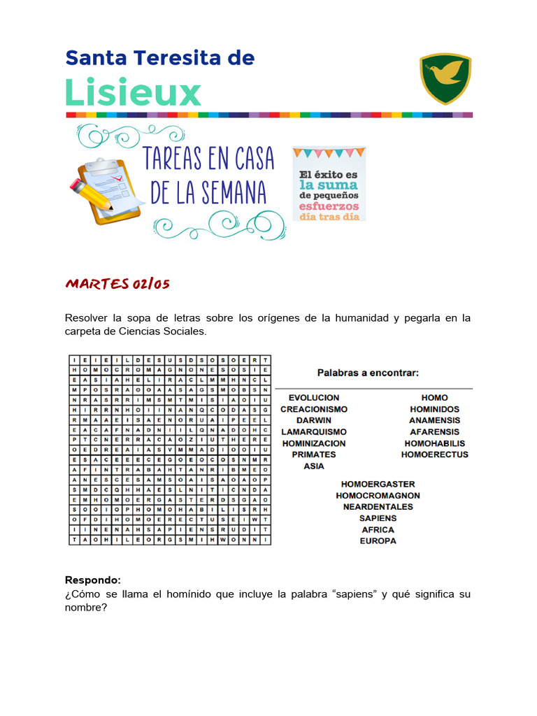 Tareas en Casa Semana 8 | PDF