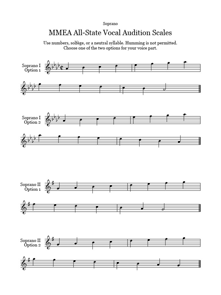 All Voices All State Scales | PDF | Choral Compositions | Musical ...