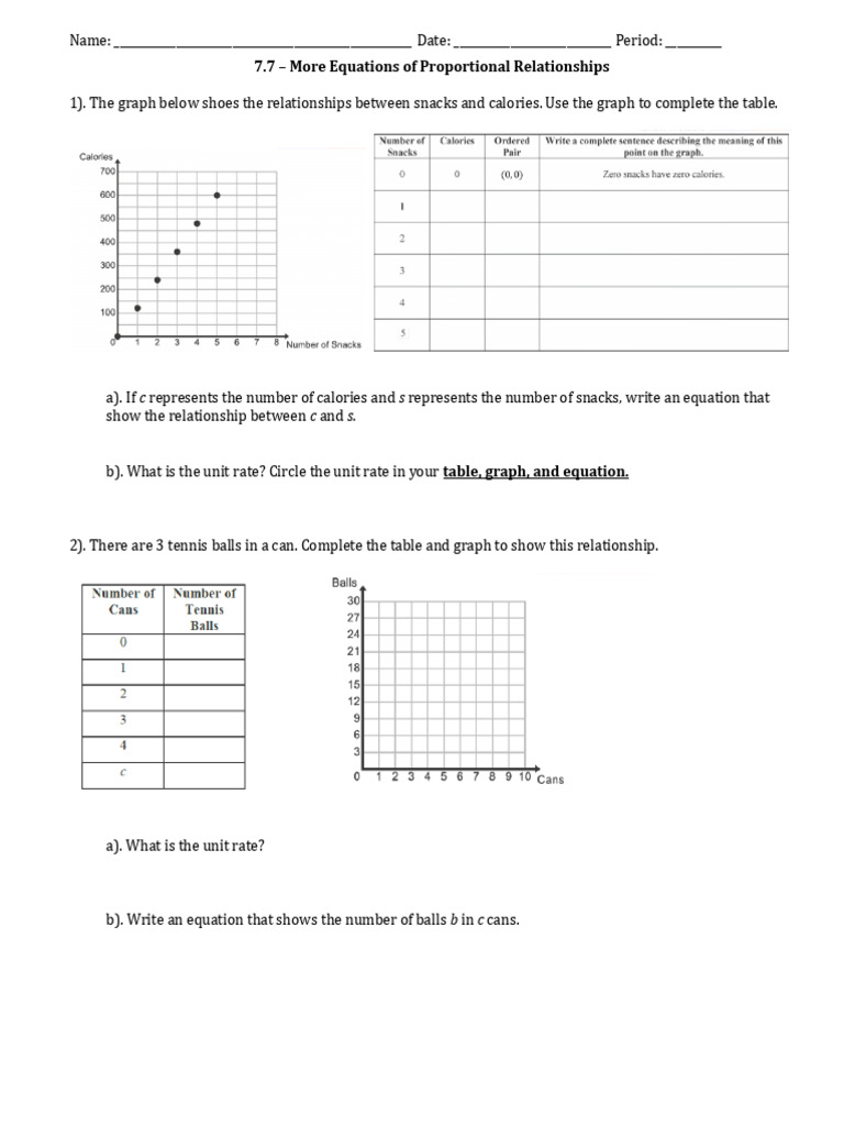 Proportional Relationships and Equations | PDF