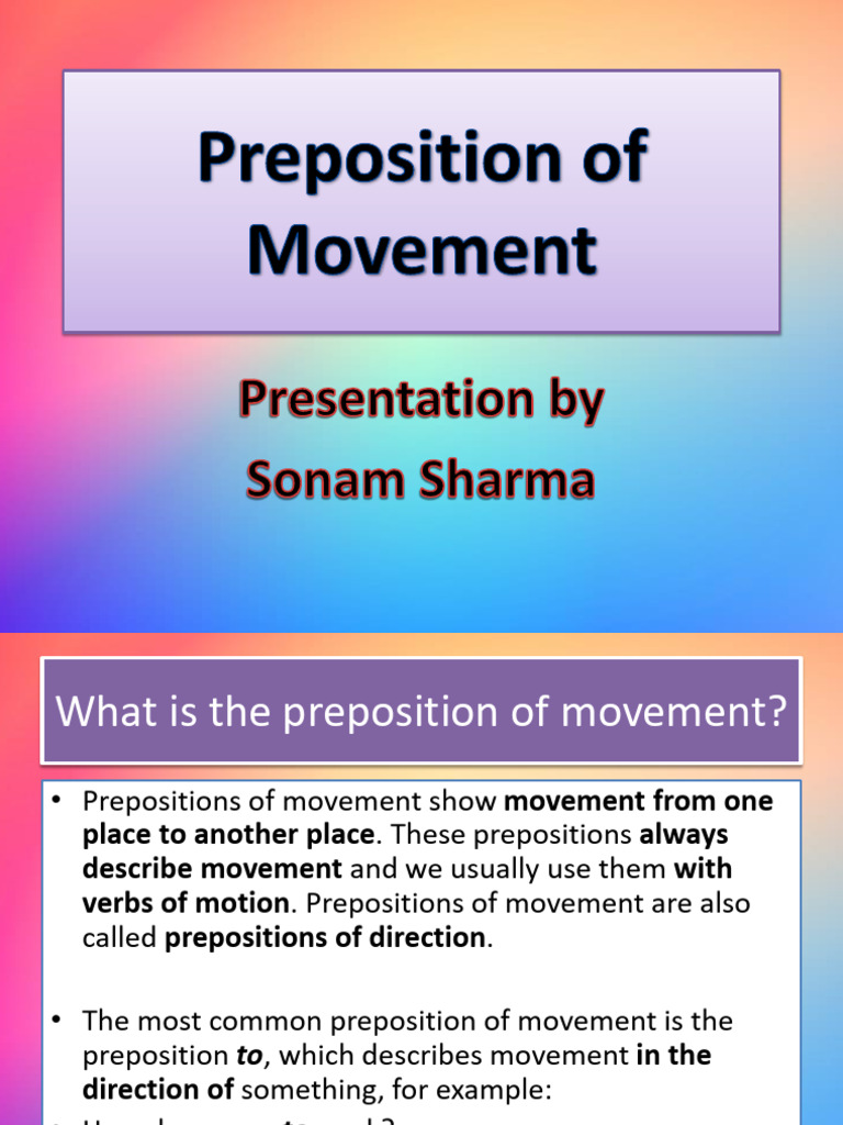 Preposition of Movement | PDF