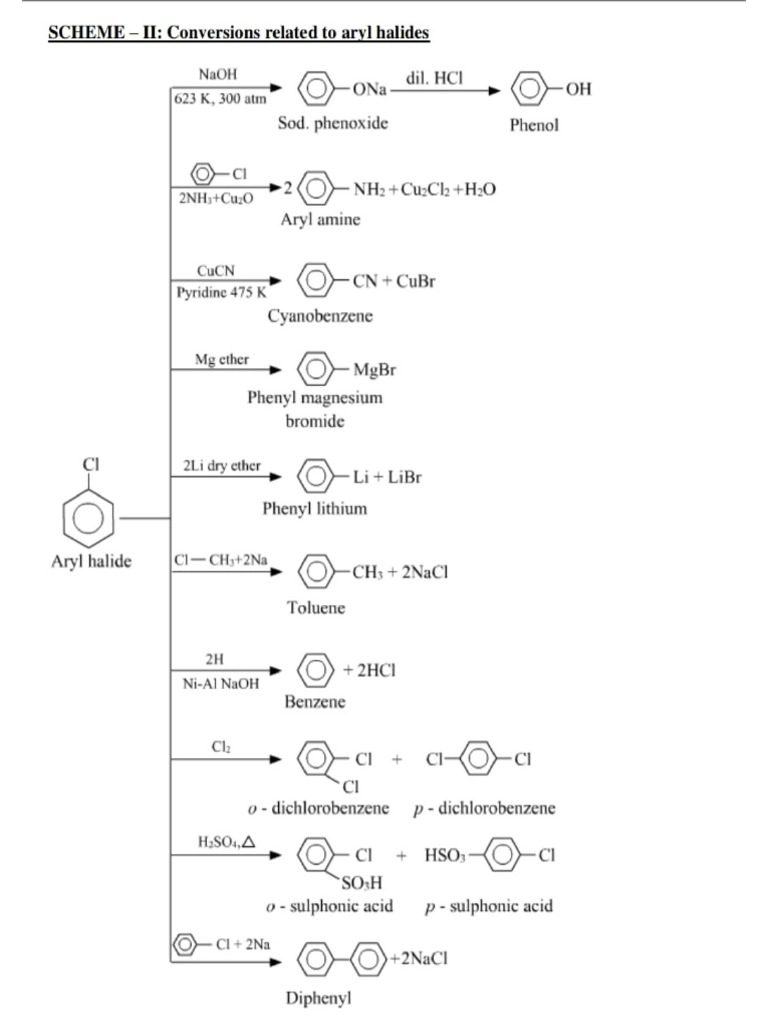 Aryl Halide Conversion Reactions | PDF
