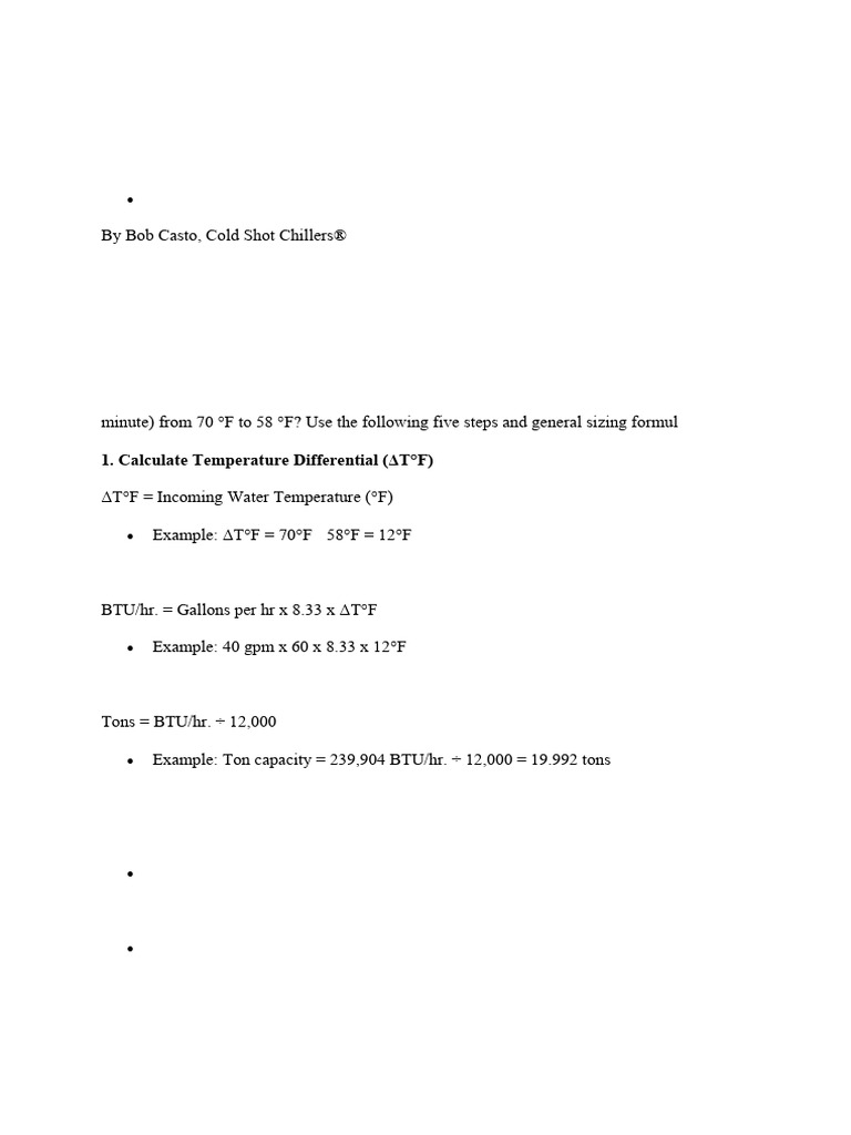 Chiller Sizing Guide for Plastics | PDF | Extrusion | Materials