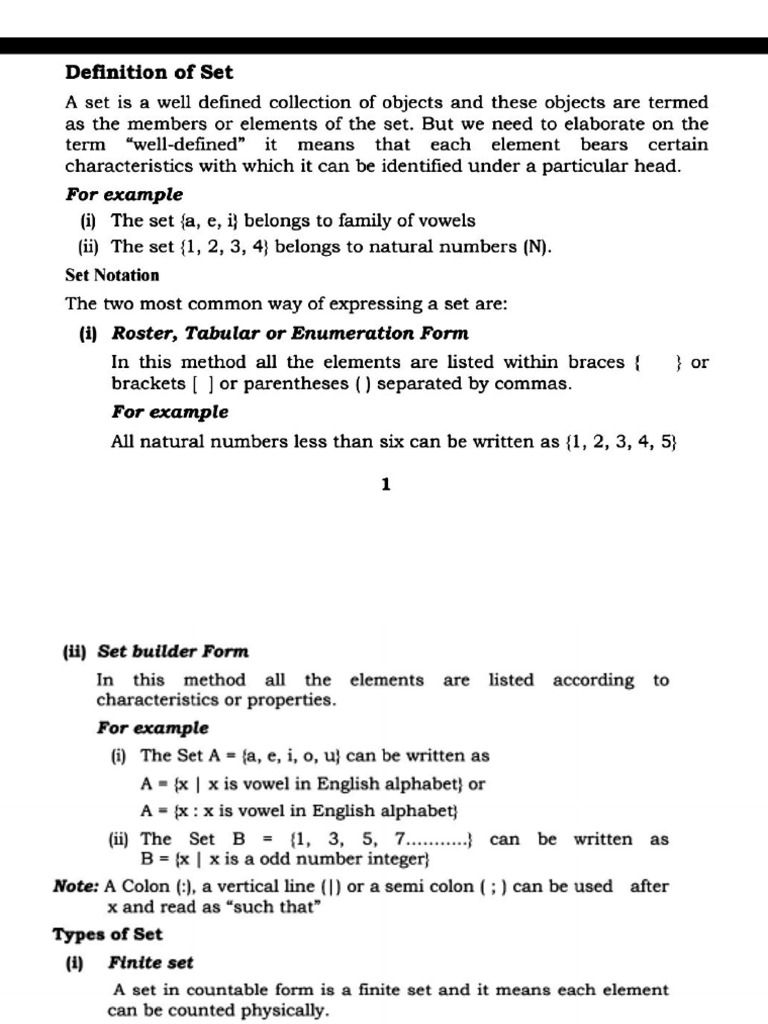 Set theory notes | PDF