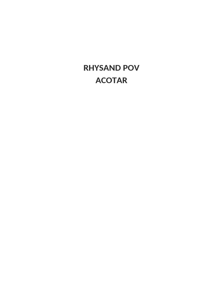 Rhysand Pov Acotar | PDF