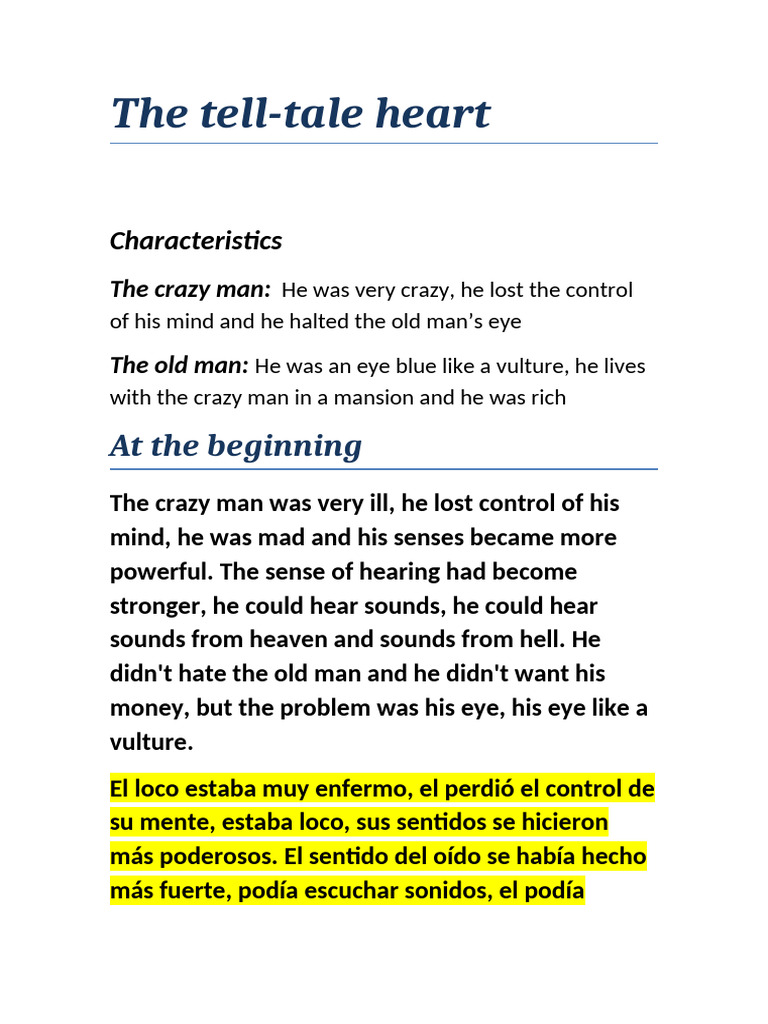 The Tell-Tale Haerd Ingles | PDF