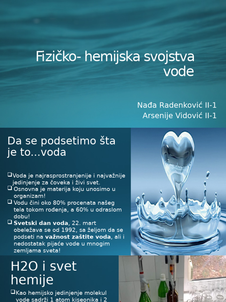 Fizičko - Hemijska Svojstva Vode | PDF