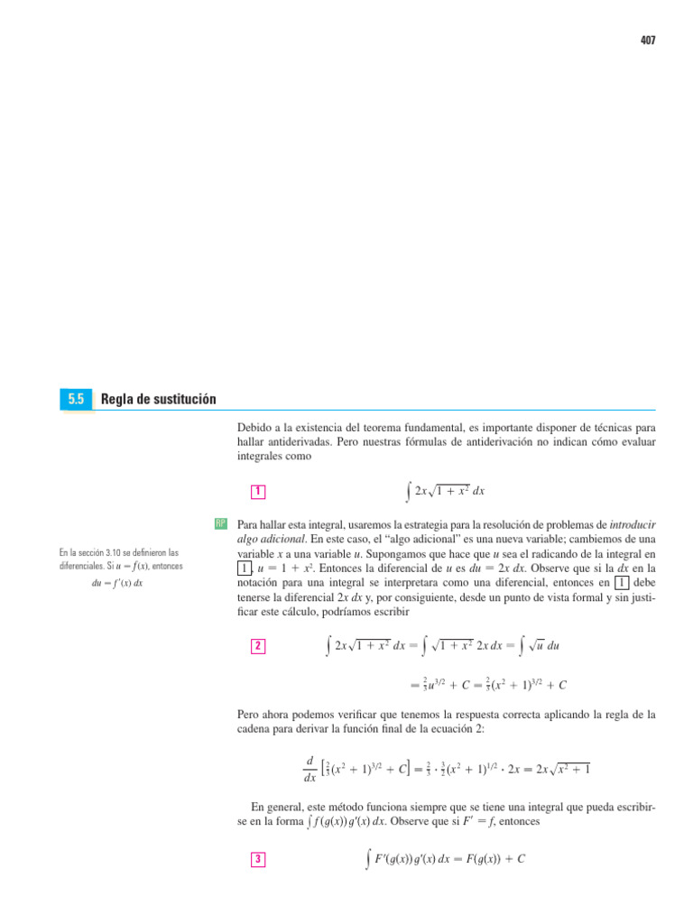 Integral Por Sustitución Calculo James Stewart 7° | PDF | Integral | Variable (Matemáticas)